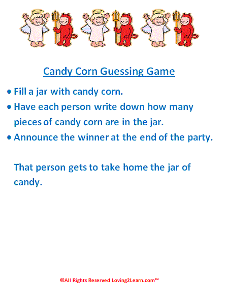Halloween Games for Kids: Candy Corn Guessing Game