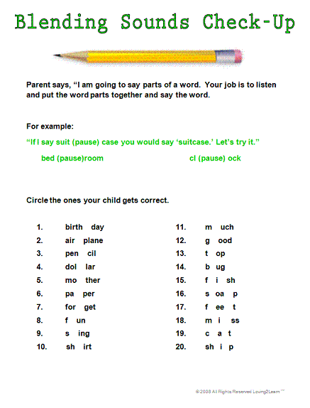 Teaching Sounds in Words Quiz and a Teaching Video