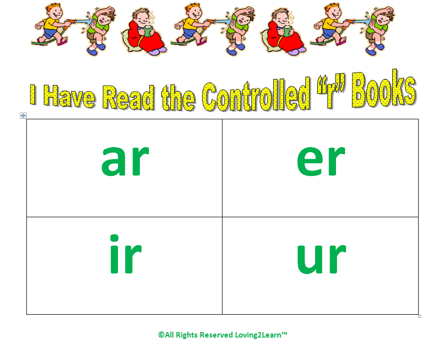 Phoneme Awareness: Printable Controlled “r” Books and Learn Along Videos