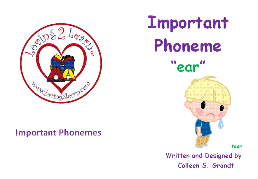 Phoneme Awareness: Printable Phoneme “ear” Book and Learn Along Video