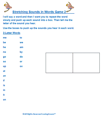 Teaching Sounds in Words Game and a Learn Along Video