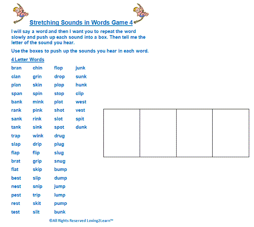 Teaching Sounds in Words Game and a Learn Along Video