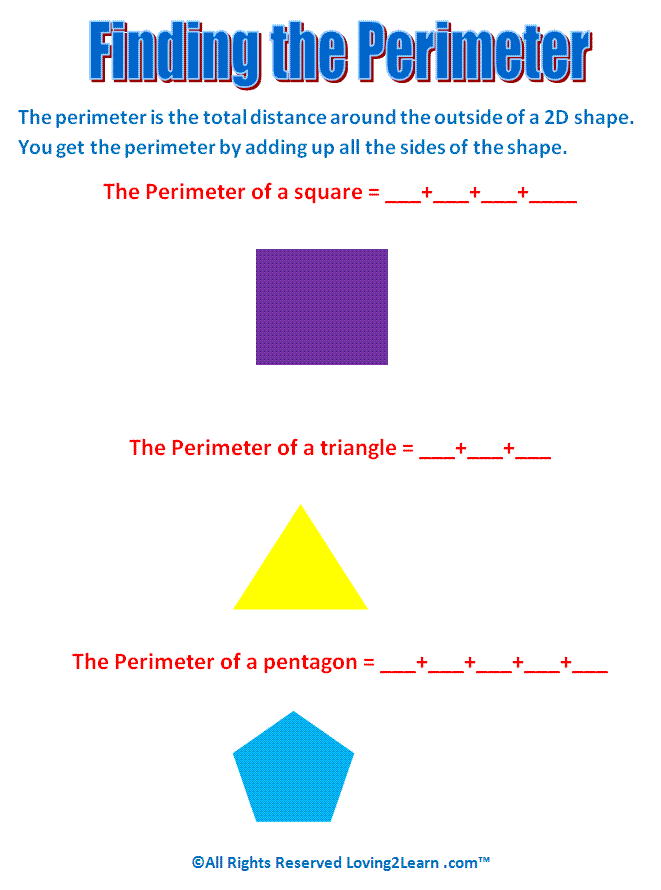 Super Subjects - Mighty Math - Geometry - Perimeter - Finding the Perimeter
